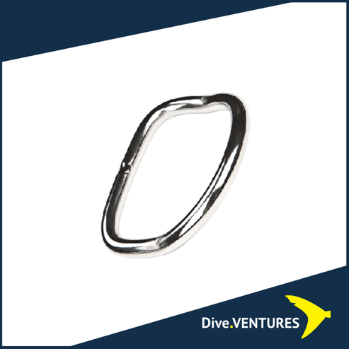 XDeep Bent D Ring 6mm Thick | Dive.VENTURES